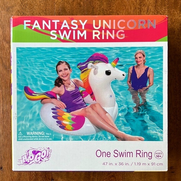 H20GO Bestway | Swim | New H2go Bestway Fantasy Unicorn Swim Ring Tube ...
